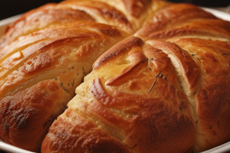 Freshly Baked Artisan Bread with a Golden Brown Crust and Fluffy Inside