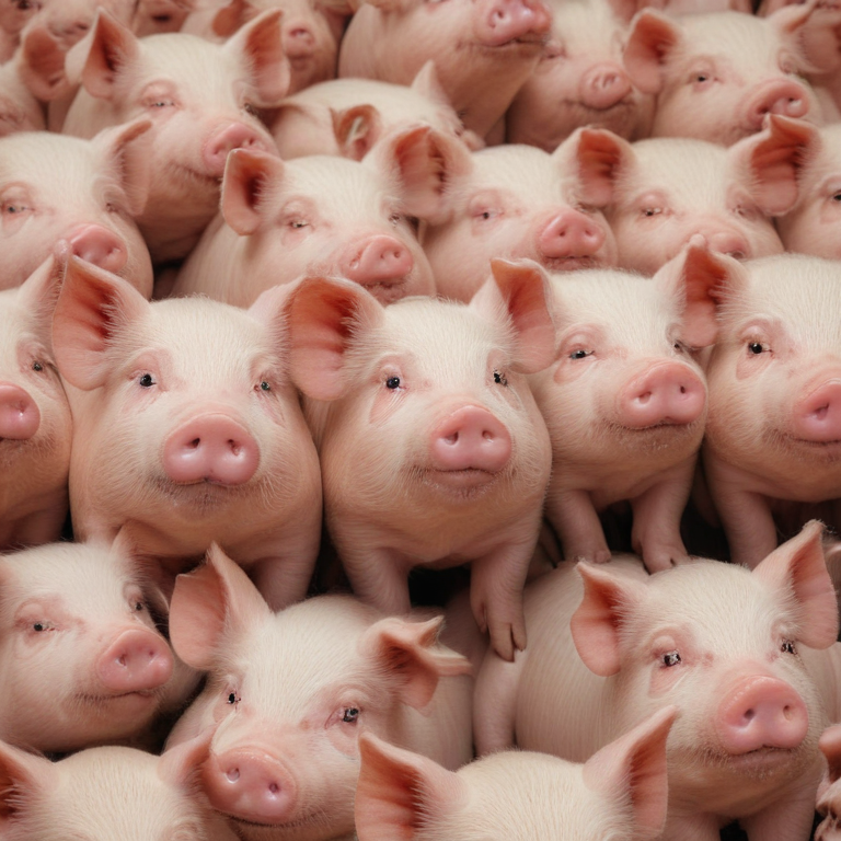A Cheerful Gathering of Adorable Piglets in a Cozy Environment.