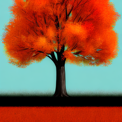 Orange fall tree