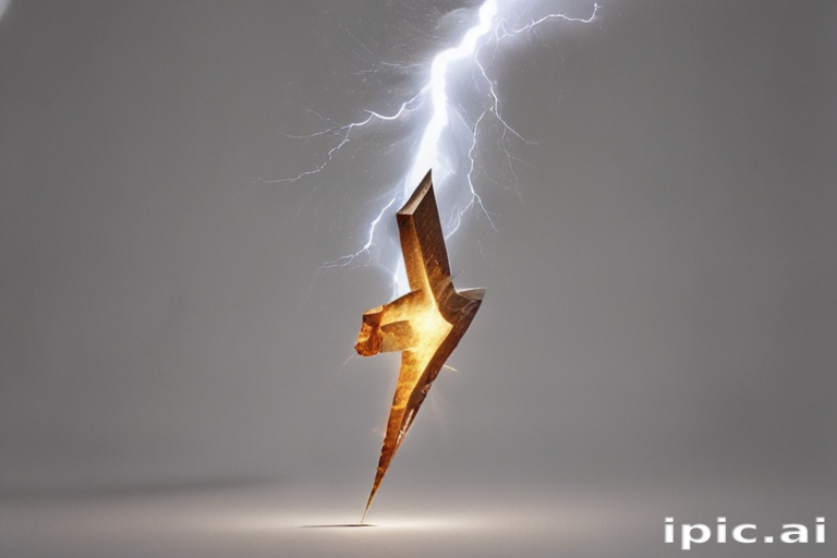 Creative Lightning Bolt Design with Bright Spark and Dynamic Energy Effects