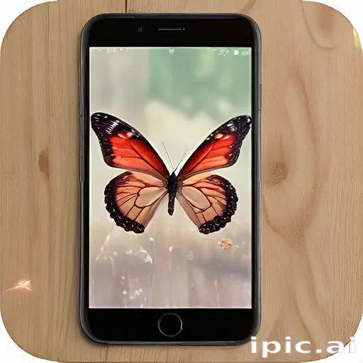 Stunning Butterfly Wallpaper Displayed on a Sleek Smartphone Screen
