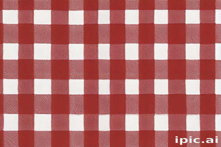 Classic Red and White Checkered Pattern Perfect for Picnic Table Settings