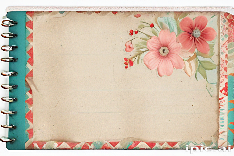 Beautifully Designed Blank Page with Floral Accents for Creative Writing