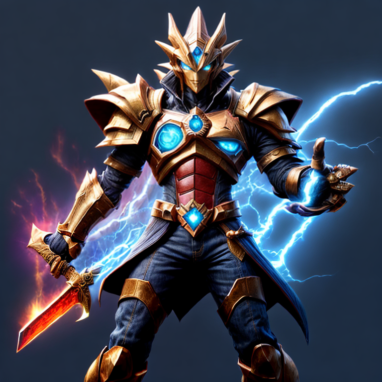 Monster dragon, Yu-Gi-Oh style armor, background fire, sword