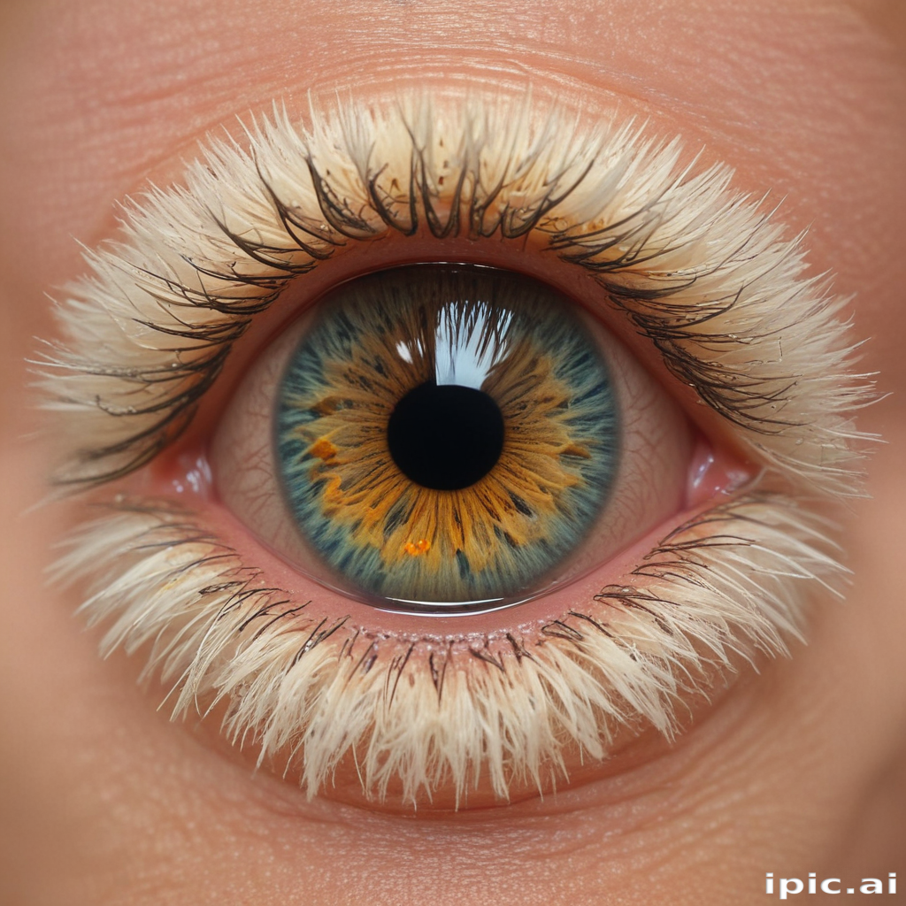 Close-Up of a Unique Eye Featuring Striking Colors and Textures