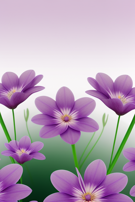 Vibrant Purple Flowers Blooming Against a Soft Gradient Background