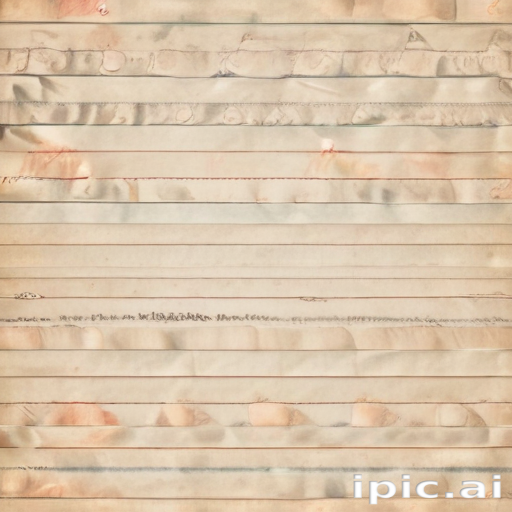 Old and Worn Notebook Paper with Faded Lines and Stains