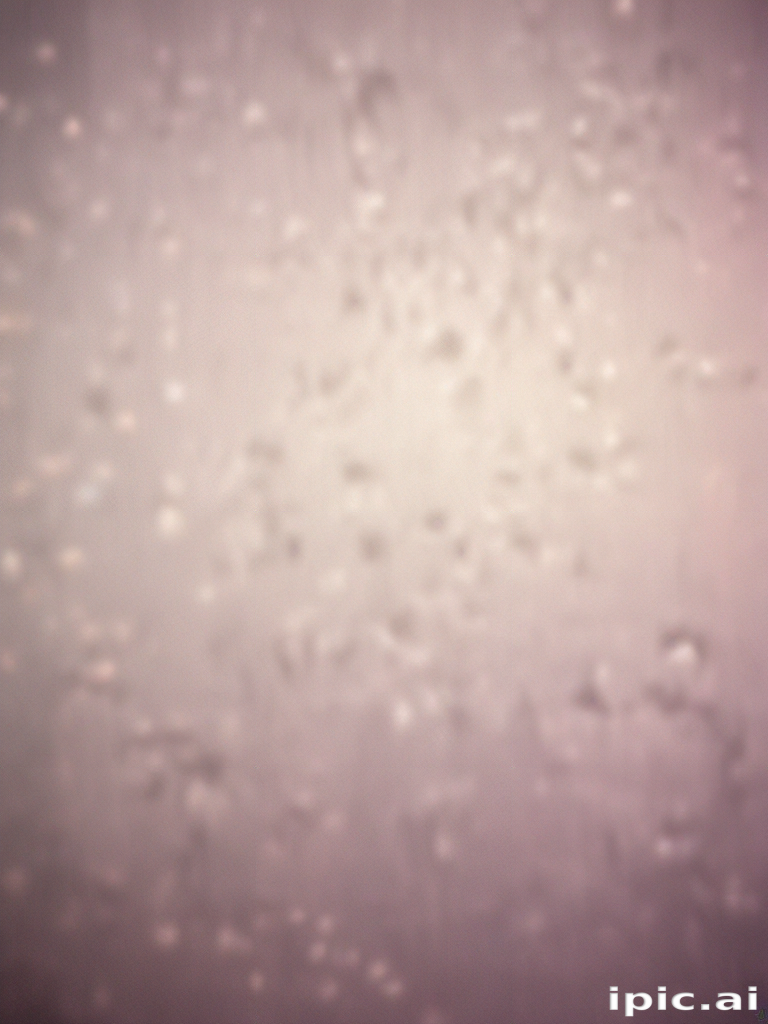 Soft Rainfall on a Window Creating a Dreamy, Blurred Atmosphere