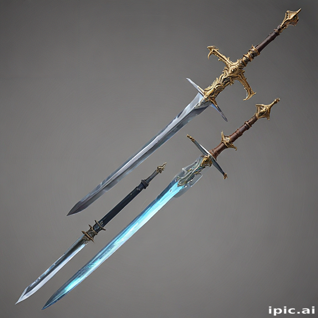 Three Exquisite Swords with Unique Designs and Stunning Blade Details