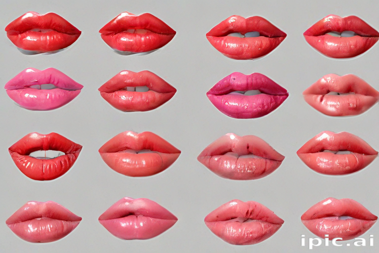 A Vibrant Display of Lip Colors Showcasing Diverse Shades and Textures