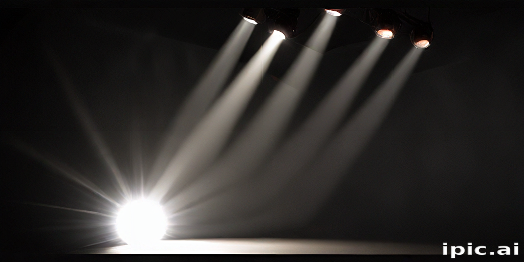 Illuminated Stage with Dramatic Lighting Creating a Captivating Atmosphere