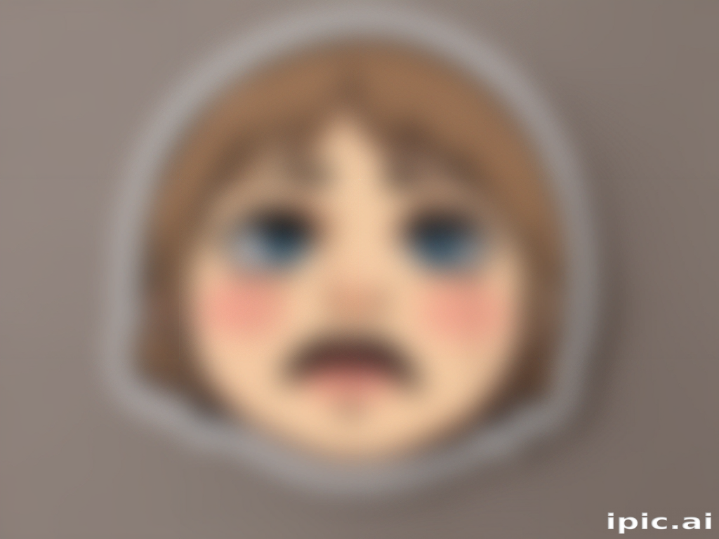 Blurry Portrait of a Surprised Character with Brown Hair and Blue Eyes
