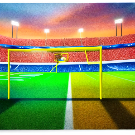 cartoon nfl football goal post