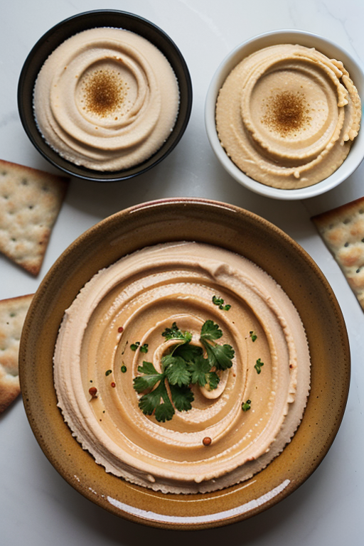 Deliciously Creamy Hummus Served with Fresh Carrot Sticks and Cherry ...