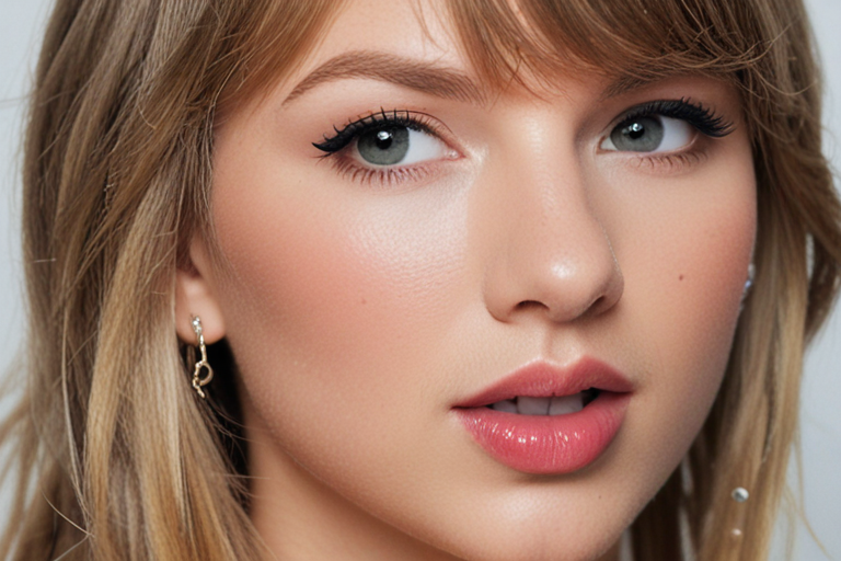 Taylor Swift facing sideways and sticking her tongue out looking into ...