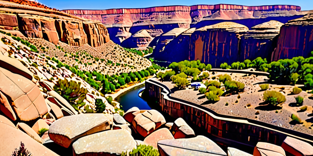 an American enclave in the rocks that produces computer technology and cars