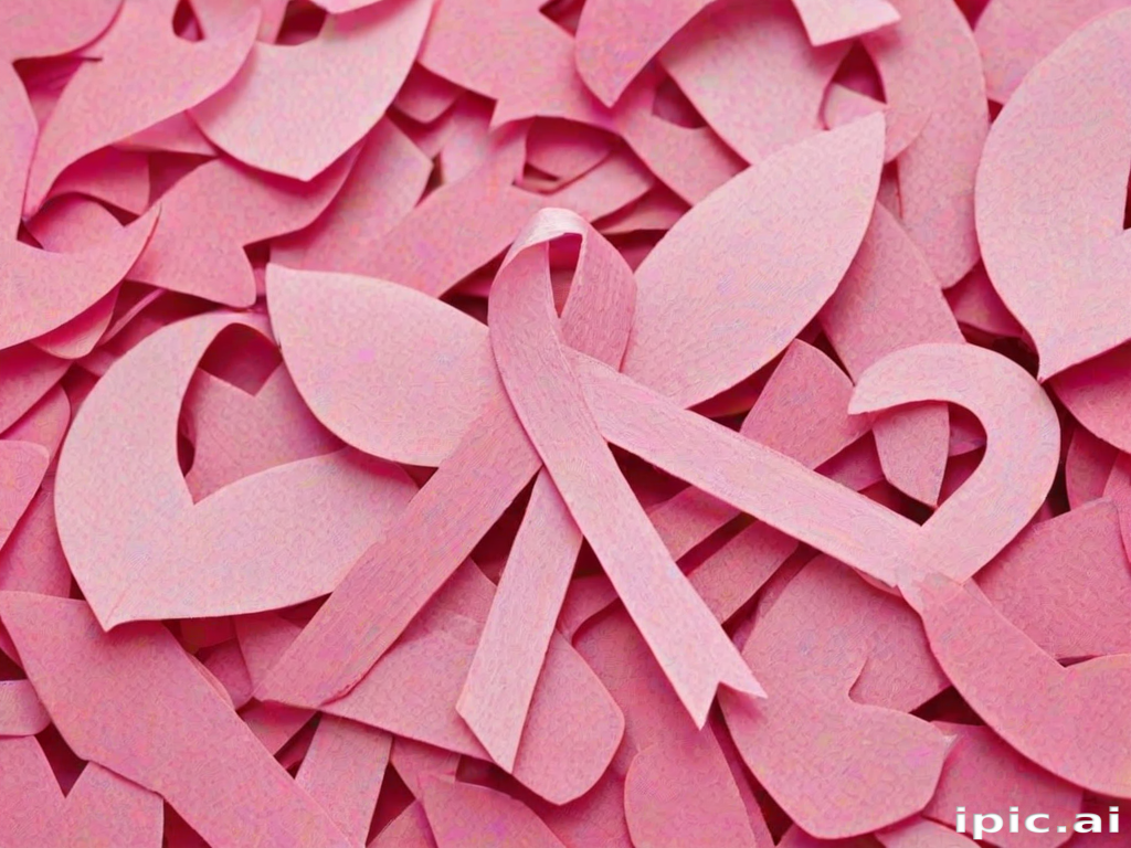 Colorful Pink Paper Cutouts Symbolizing Awareness and Support for ...