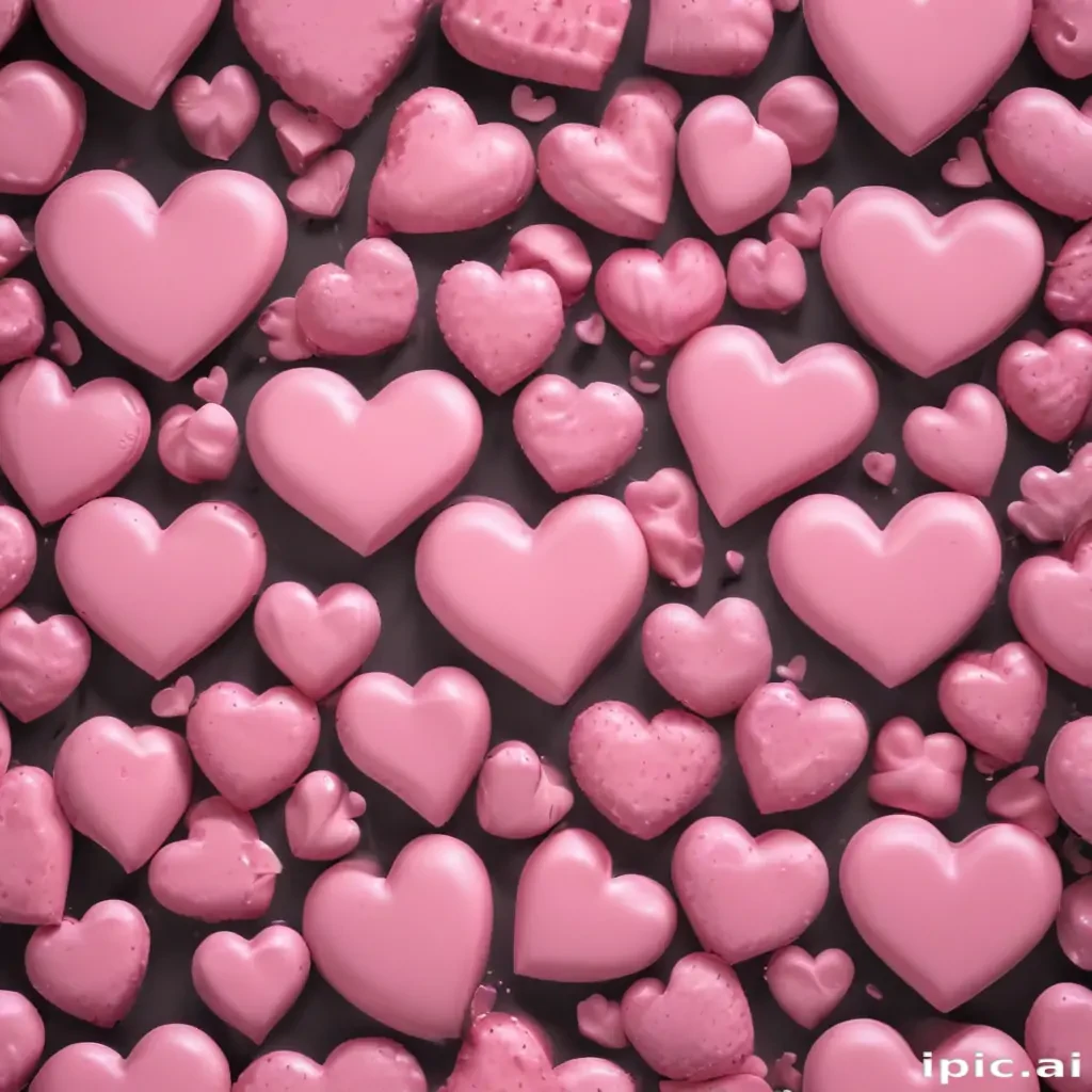 An Array of Charming Pink Hearts Perfect for Celebrating Love and Affection
