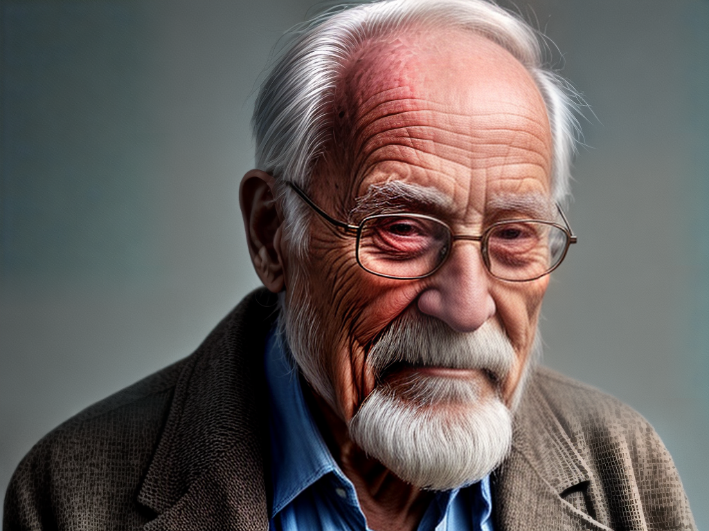 Imagine a very beautiful old man