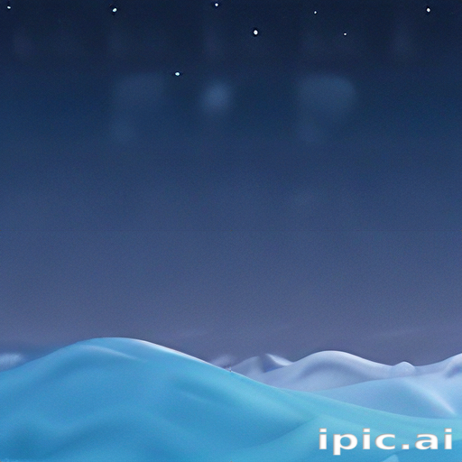 Calm Winter Night with a Serene Snowy Landscape Under Starry Sky