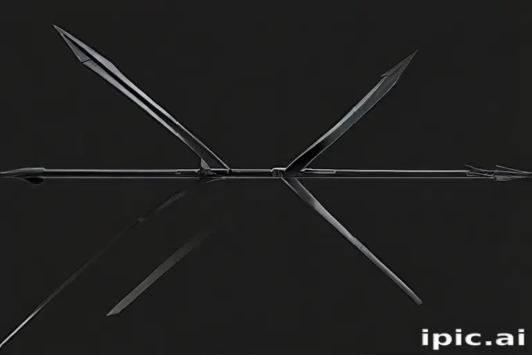 Intricate Design of Sharp Metallic Objects Against a Dark Background