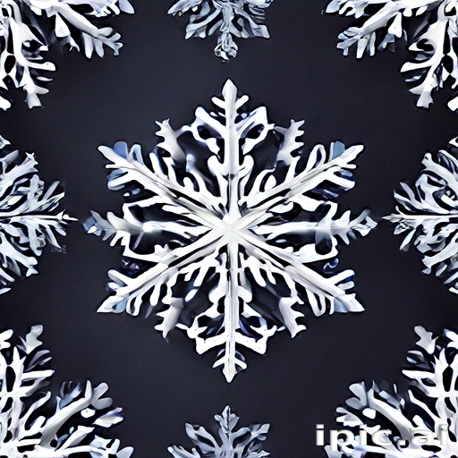 Intricate Snowflakes Forming a Beautiful Pattern Against a Dark Background