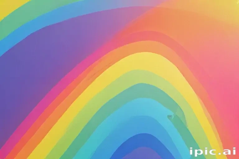A Vibrant and Colorful Rainbow Arc Displaying a Spectrum of Bright Hues.