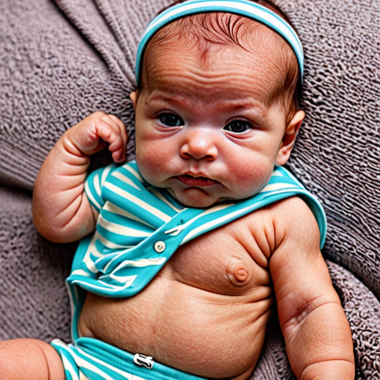 newborn baby with huge muscles