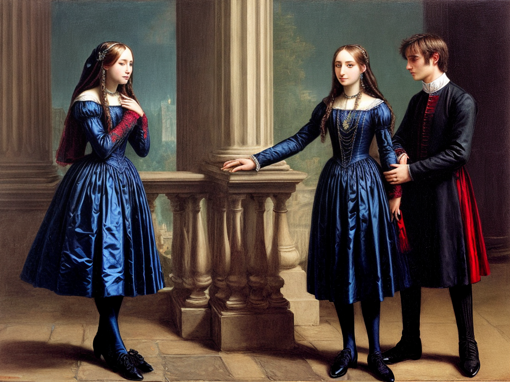 Romeo & Juliet on an Emo album cover