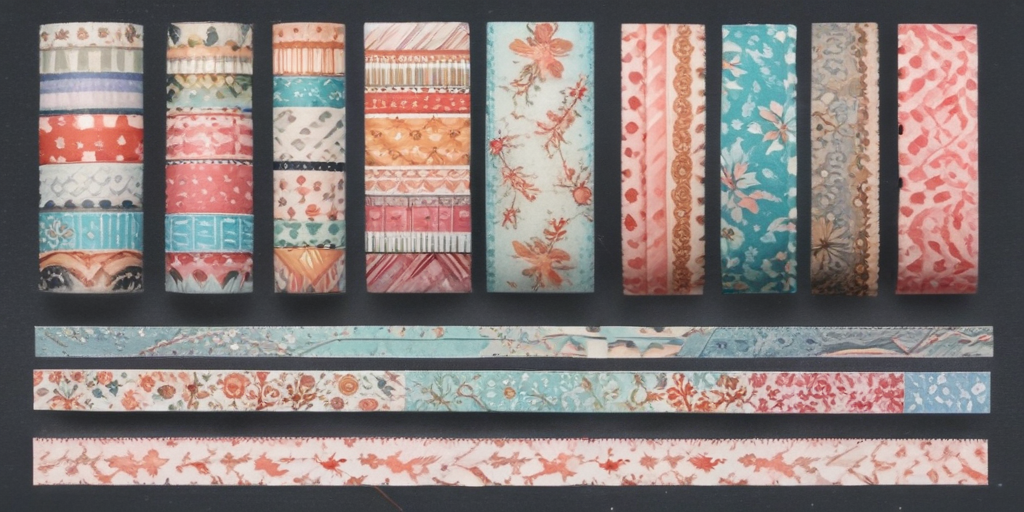 Colorful Collection of Decorative Washi Tapes Featuring Floral and ...