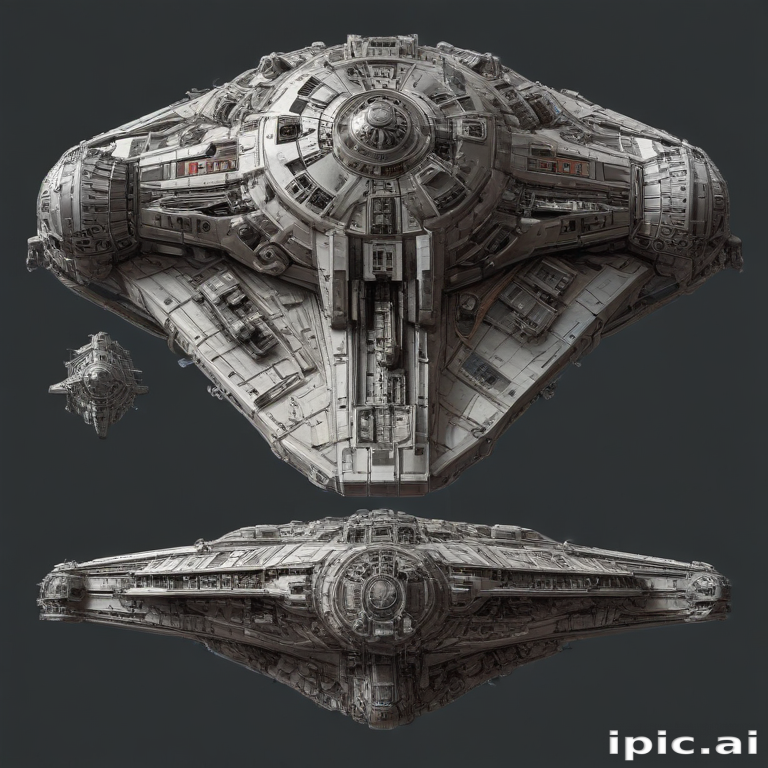 Intricate Design of a Futuristic Spaceship with Detailed Mechanical ...