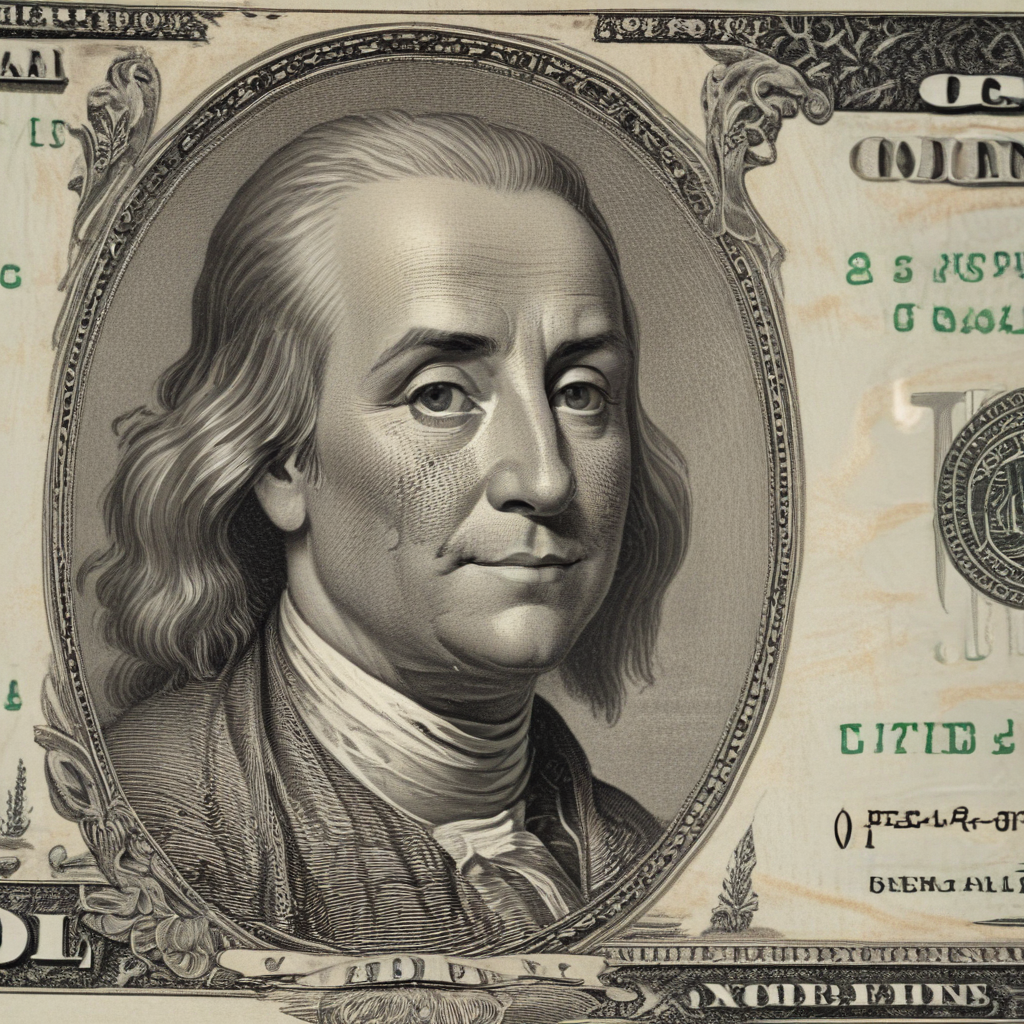Portrait of Benjamin Franklin on the Iconic One Hundred Dollar Bill