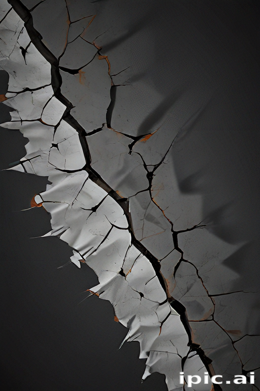 Intricate Patterns of Cracks and Crevices on a Damaged Surface