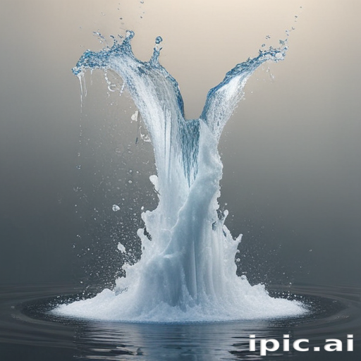 Majestic Water Splash Creating Beautiful Patterns in Calm Waters Below