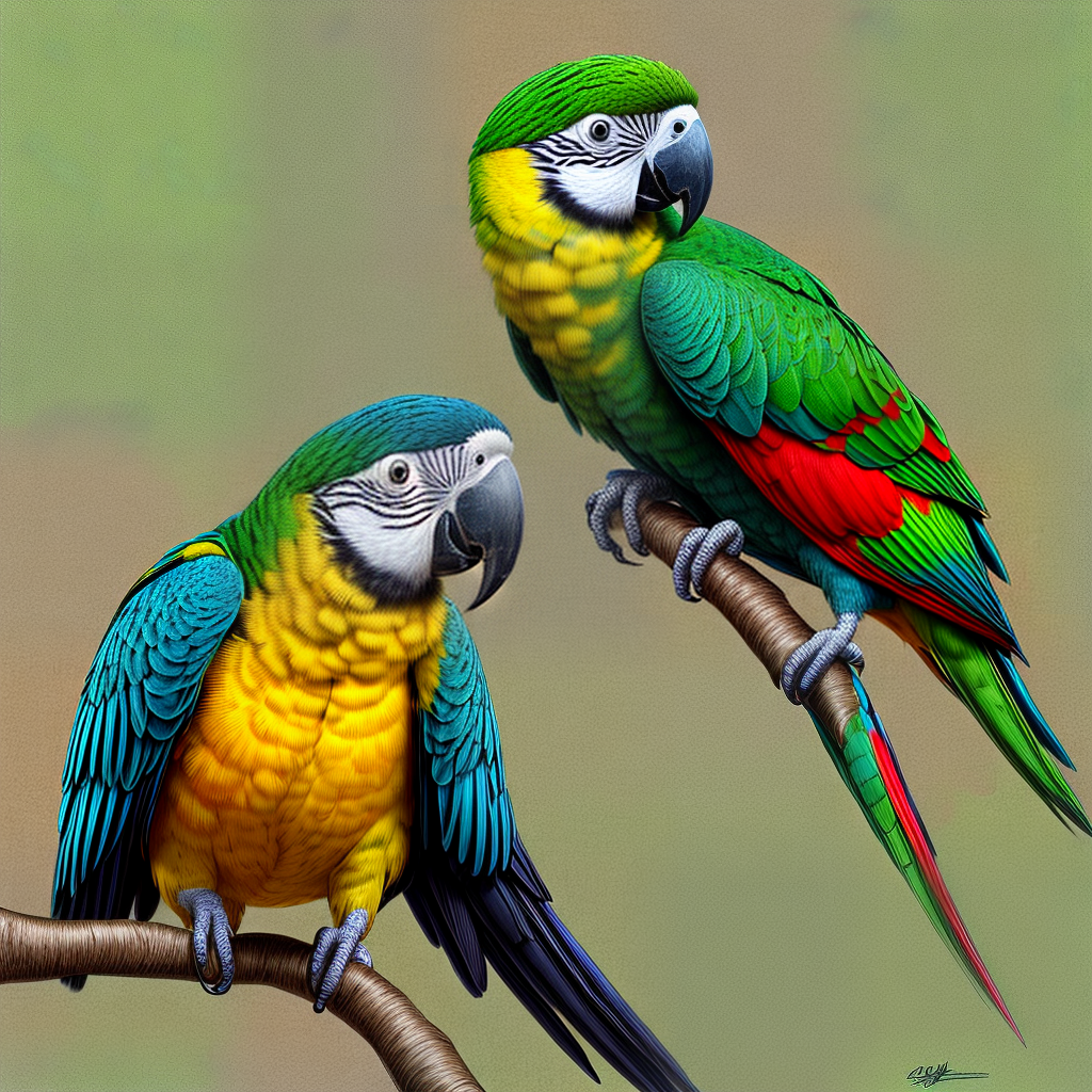 a parrot from drawing book colorles and only skecthes
