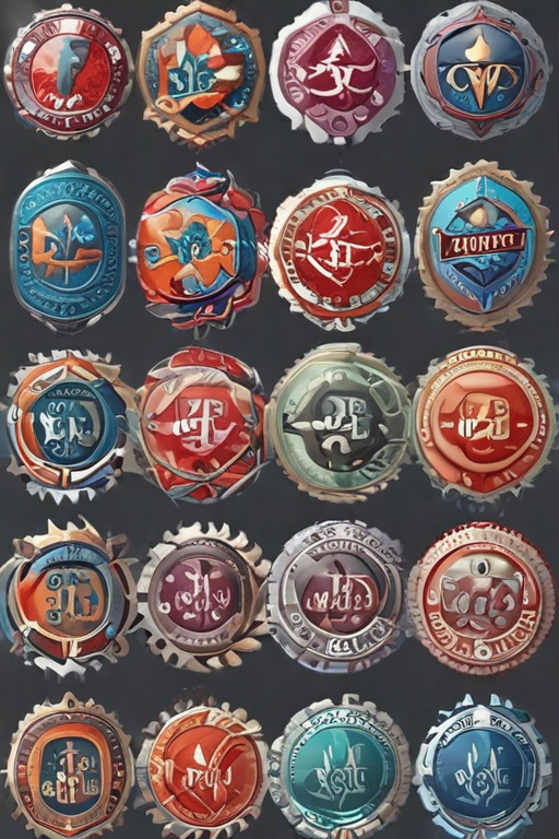 A Collection of Intricate Emblems Representing Various Unique ...