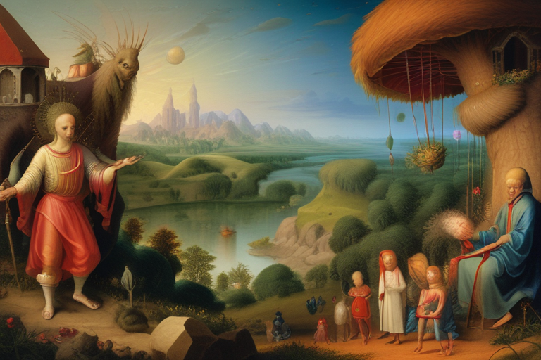 Joe Biden and Hillary Clinton in Hieronymus Bosch hell