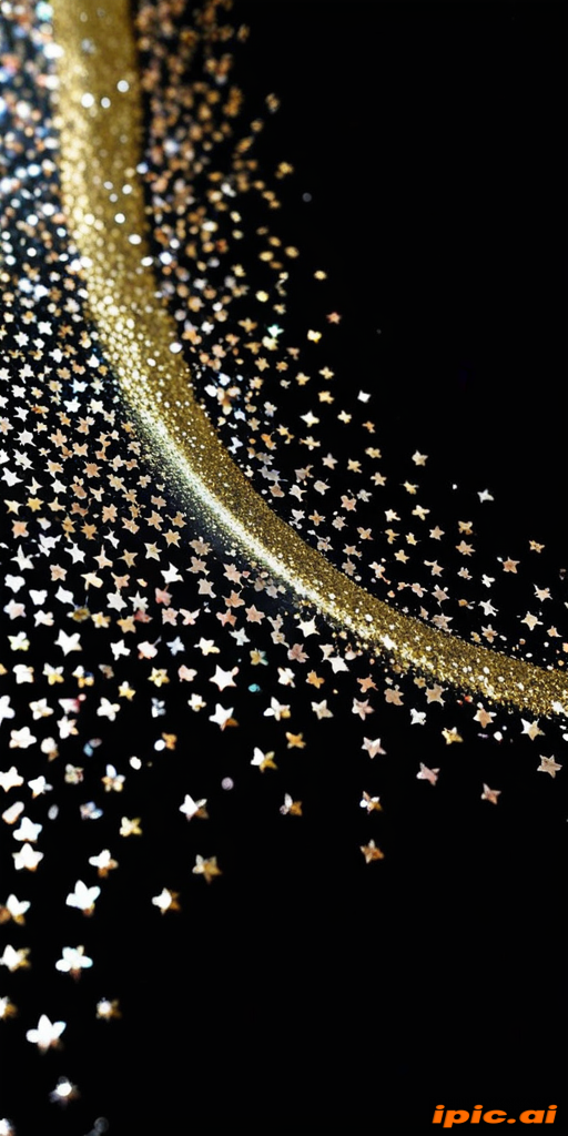 Sparkling Golden Stars Create a Magical Path on a Dark Background