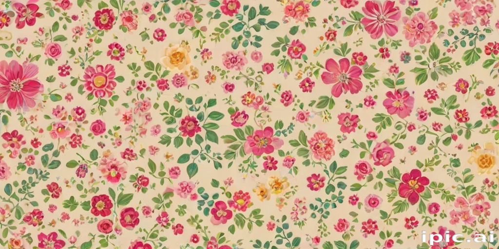 Colorful Floral Pattern Featuring Various Blooms on a Soft Background