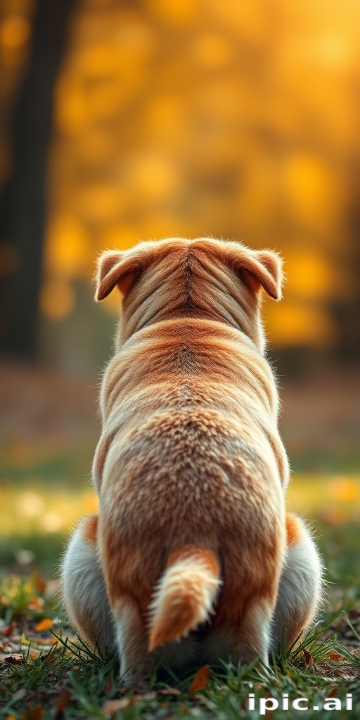 A Dog Enjoying a Peaceful Autumn Day in Nature’s Embrace.