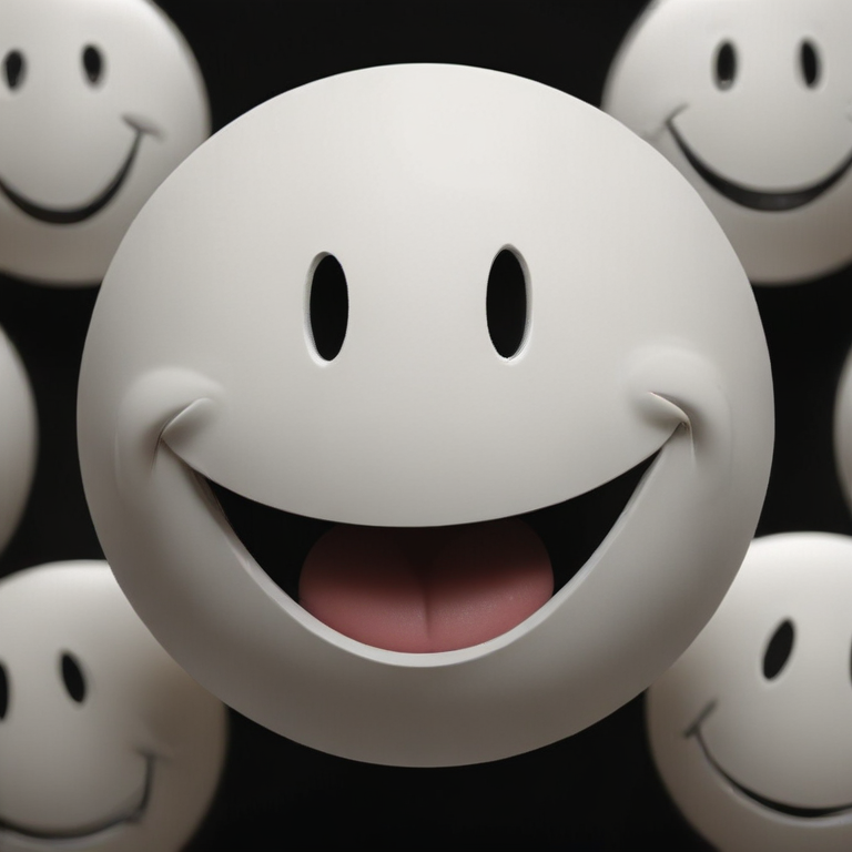 Cheerful Smiley Faces Grouping Together to Spread Joy and Happiness