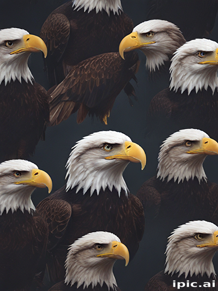 Majestic Bald Eagles Displaying Their Graceful Presence in Nature's Beauty
