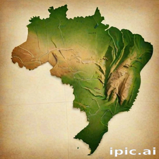 Detailed Topographic Map Illustrating the Terrain Features of Brazil's ...