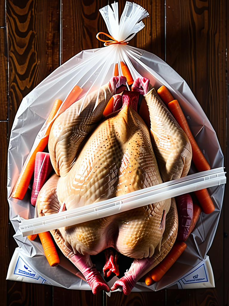 A Festive Thanksgiving Preparation Featuring Two Turkeys and Fresh Carrots