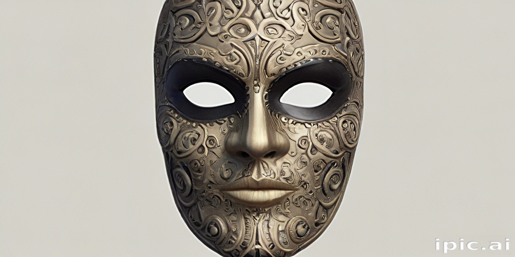 Intricately Designed Decorative Mask with Elegant Patterns and Expressions
