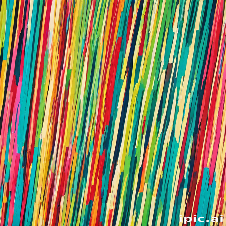 Vibrant Stripes of Colorful Paper Creating a Dynamic Abstract Background.