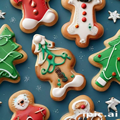 Deliciously Decorated Holiday Cookies in Festive Shapes and Colors.