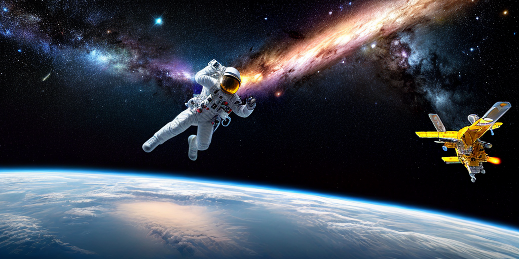 astronaut floating in space