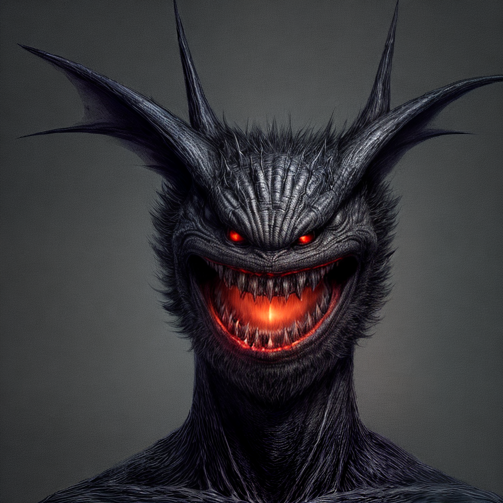 "Generate a disturbing image of a strange creature with a toothless ...