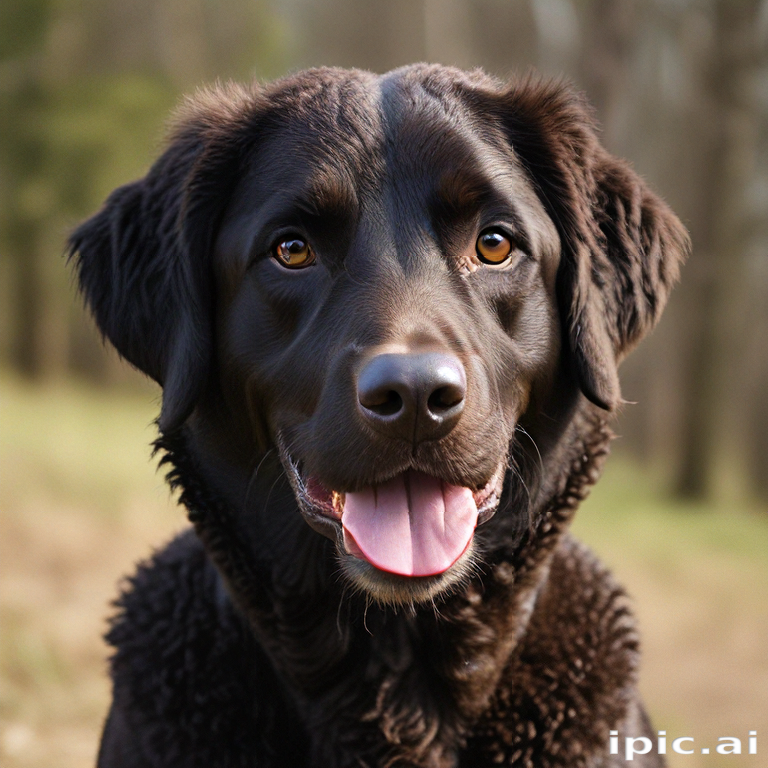 A Happy Brown Dog Smiling Cheerfully in a Natural Outdoor Setting.